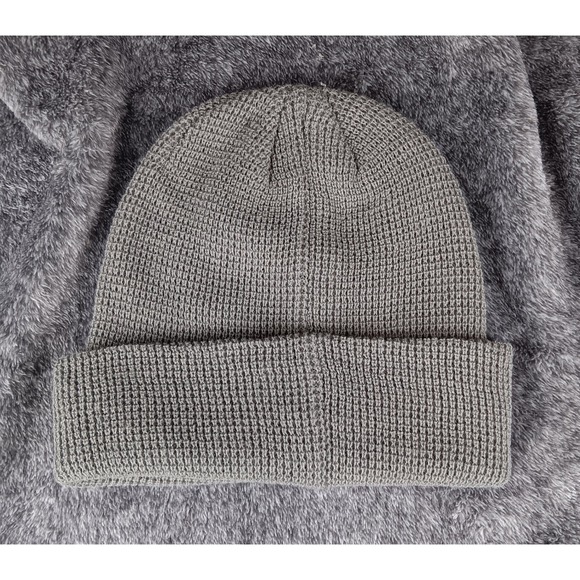 Vuori | Accessories | Grey Waffle Knit Beanie Hat Cuffable Unisex ...